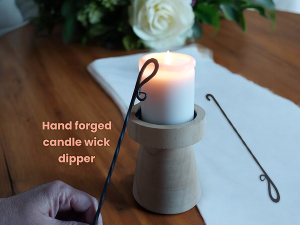Candle Wick Dipper - Smokeless Candle snuffer - Hand Forged ...